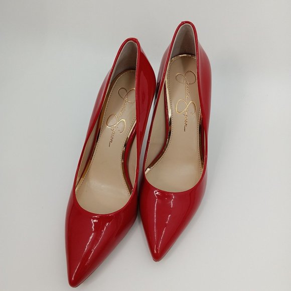 Jessica Simpson | Shoes | Jessica Simpson Red Patent Leather Pumps Size ...